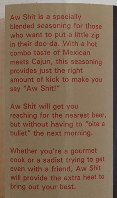 Aw Shit Seasoning – Bear Hollow Wood Carvers