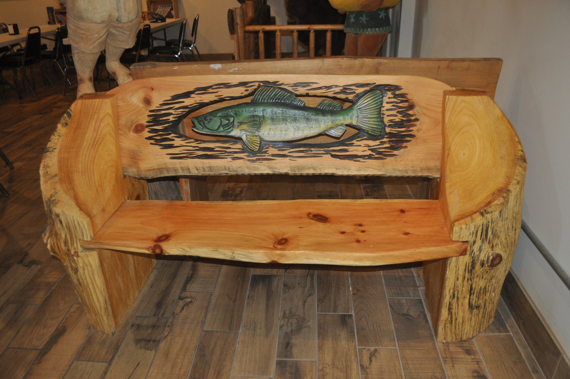 Fish Bench – Bear Hollow Wood Carvers