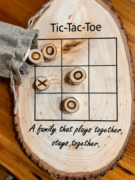 Tic-Tac-Toe Family Board – Bear Hollow Wood Carvers
